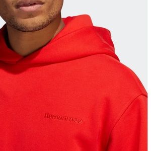 adidas | Sweaters | Adidas Pharrell Williams Basics Hoodie Vivid Red ...